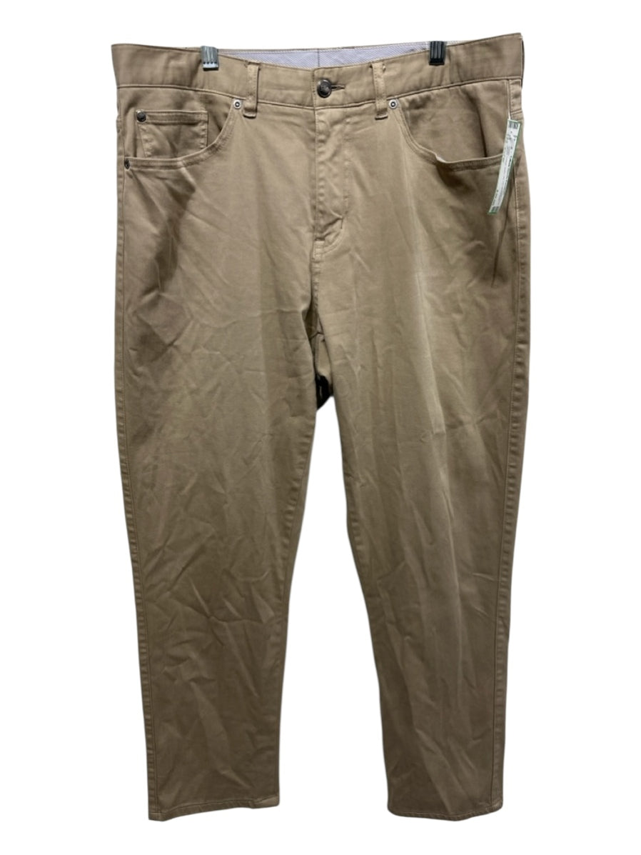 Peter Millar Size Est M Khaki Cotton Solid Zip Fly Men's Pants — Labels ...