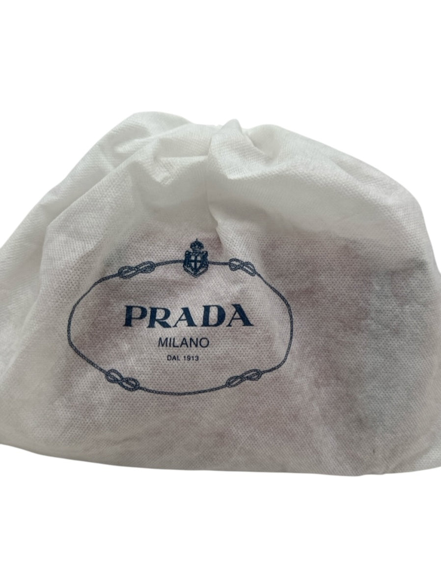 Prada Clay Orange Saffiano Leather Glossy Silver Tone Hardware Shoulde ...