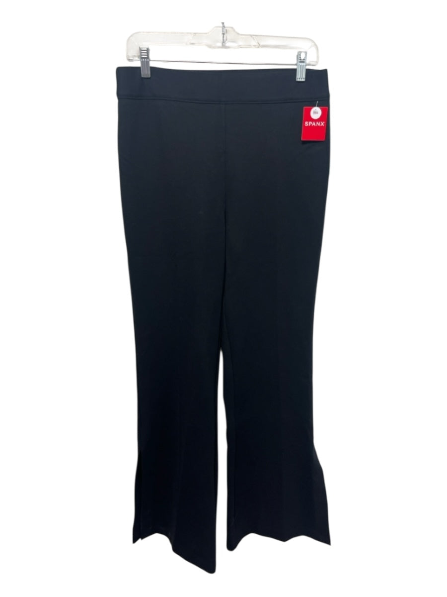 Spanx Size L Black Rayon Blend High Rise Flare slit Pants — Labels ...