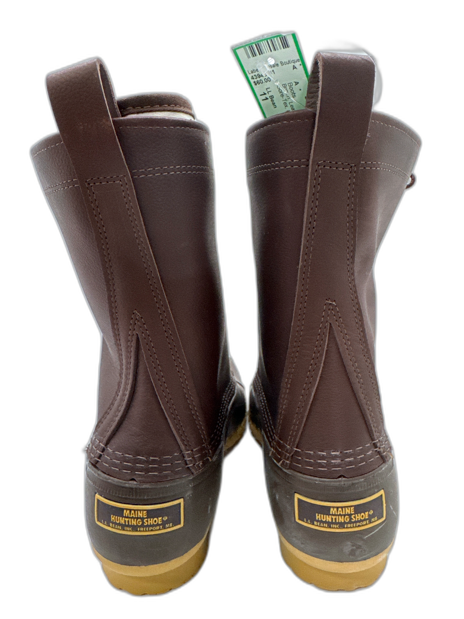 LL Bean Shoe Size 11 Brown Leather & Rubber Lace Up Gore-Tex Lace Up ...