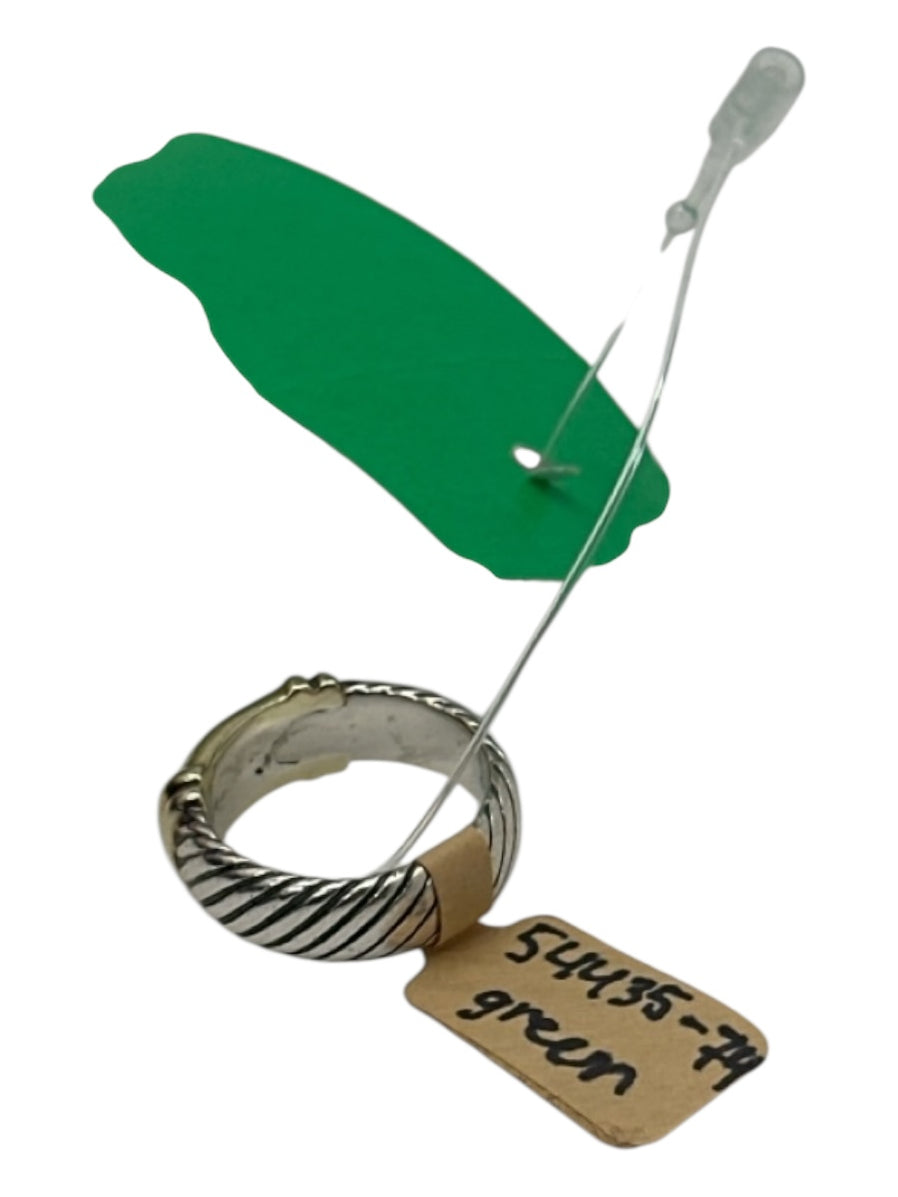 David Yurman Silver & Gold 925 & 14k Rope Wide Band Two Tone Ring ...