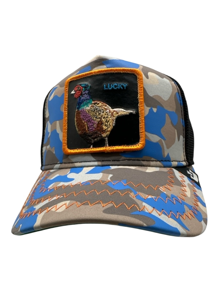 Goorin Bros NWT Blue & Tan Synthetic Camo Trucker Men's Hat — Labels ...