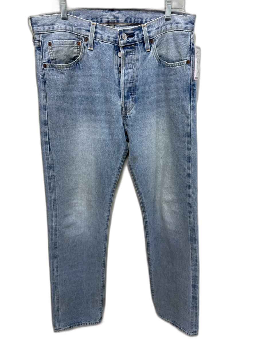 Levis Size 33 Light Wash Cotton Denim Button Fly Men's Pants — Labels ...