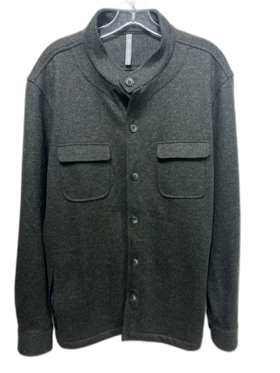 Samuelson Size Est XXL Green Wool Blend Solid Button up Men's Jacket ...